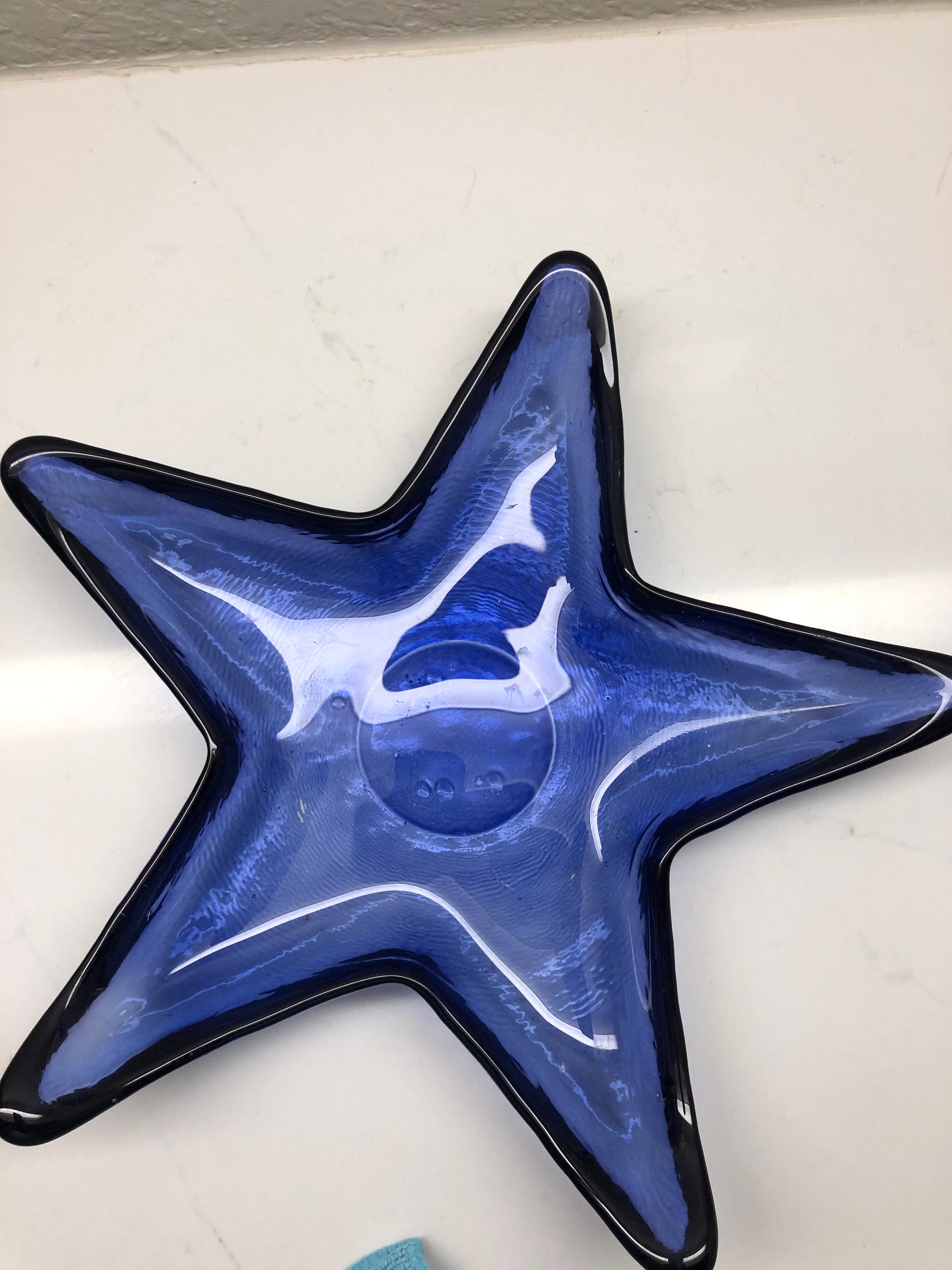 Star Shaped Glass Plate Glass Plate Star Dessert Plate Shell - Etsy