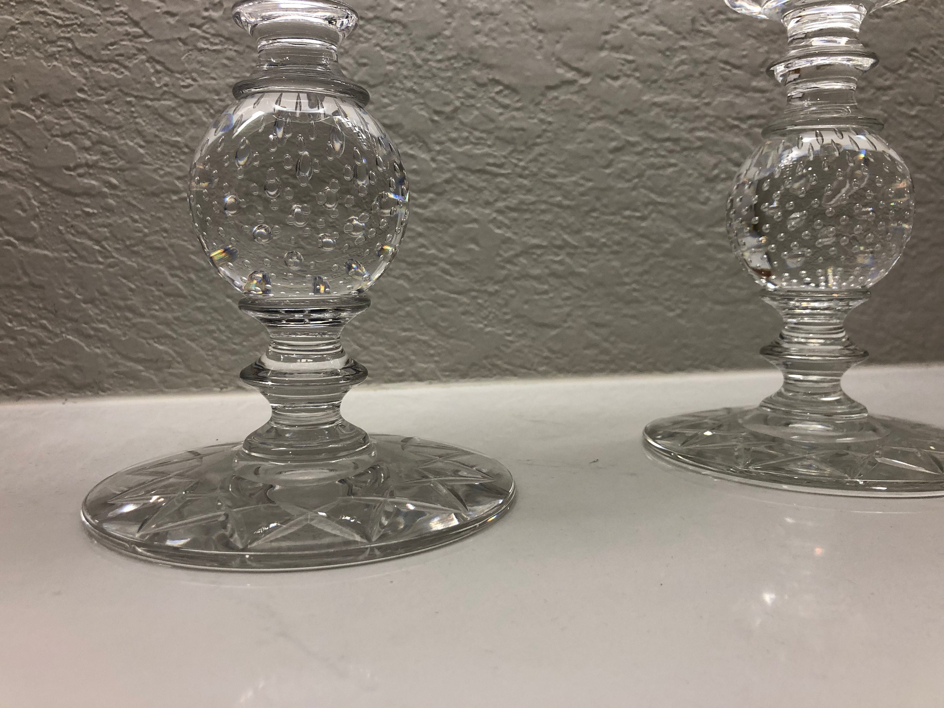 Pairpoint Cut Glass Vase Buble Ball Stem Pair Crystal - Etsy