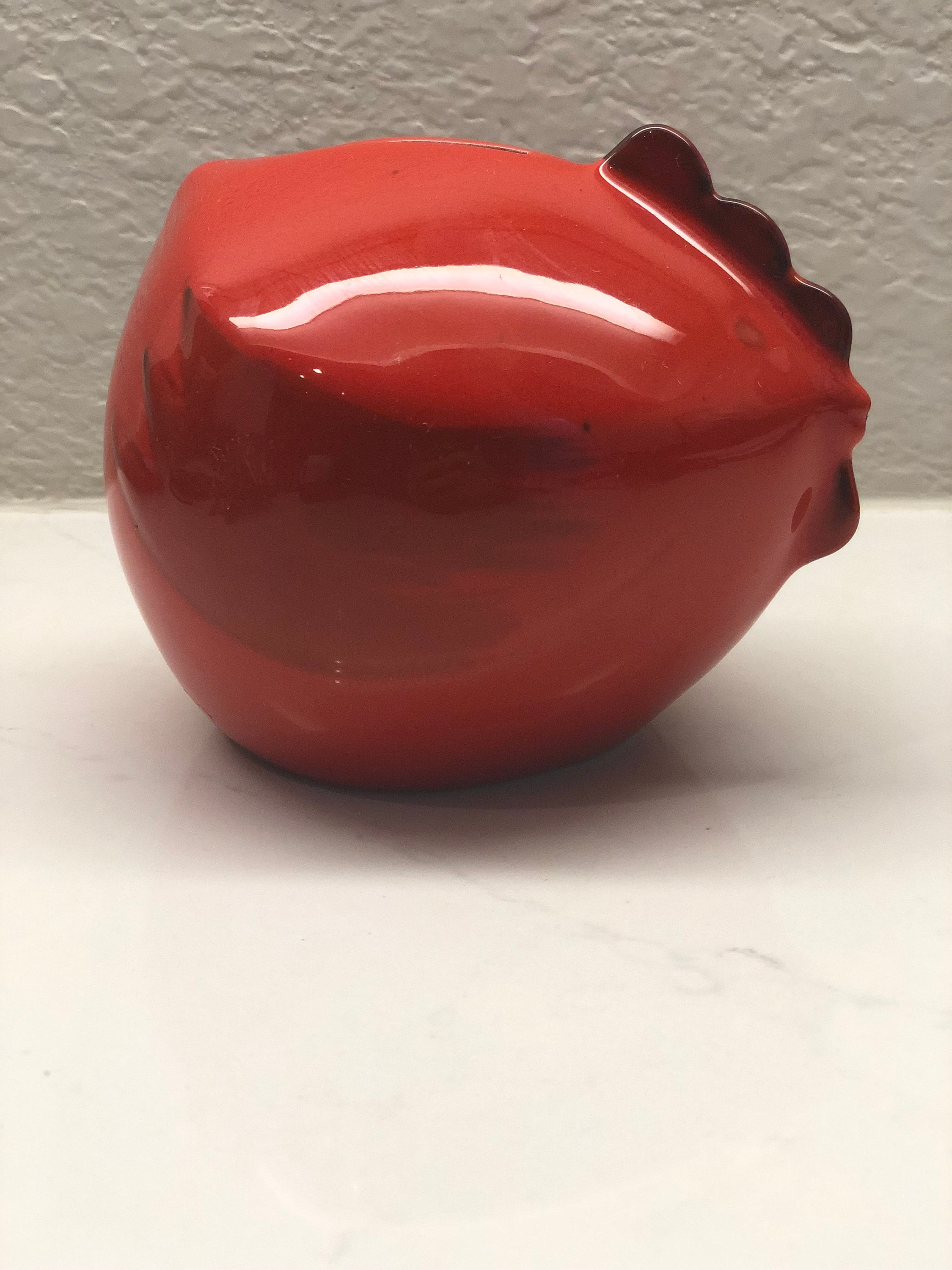 Baldelli Pottery Chicken Bank Red 1960's Mid-century Modern Art Ceramic ...