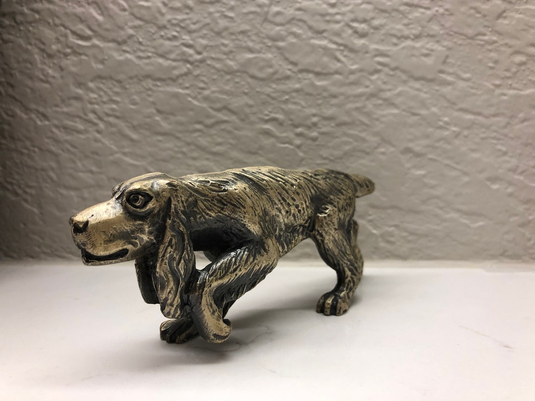 MINIATURE COCKER SPANIEL Sculpture. Iron Cocker Spaniel Figurine ...