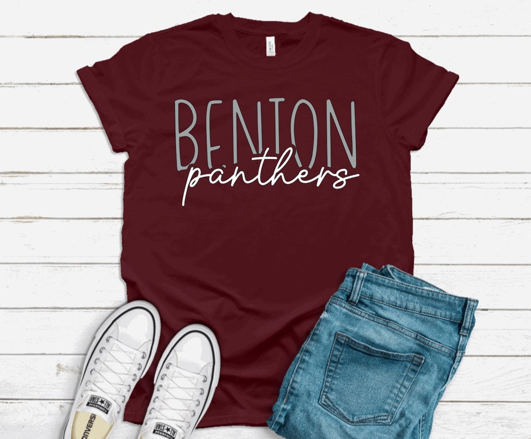 Benton Panthers Simple Script Spirit Tee - Etsy