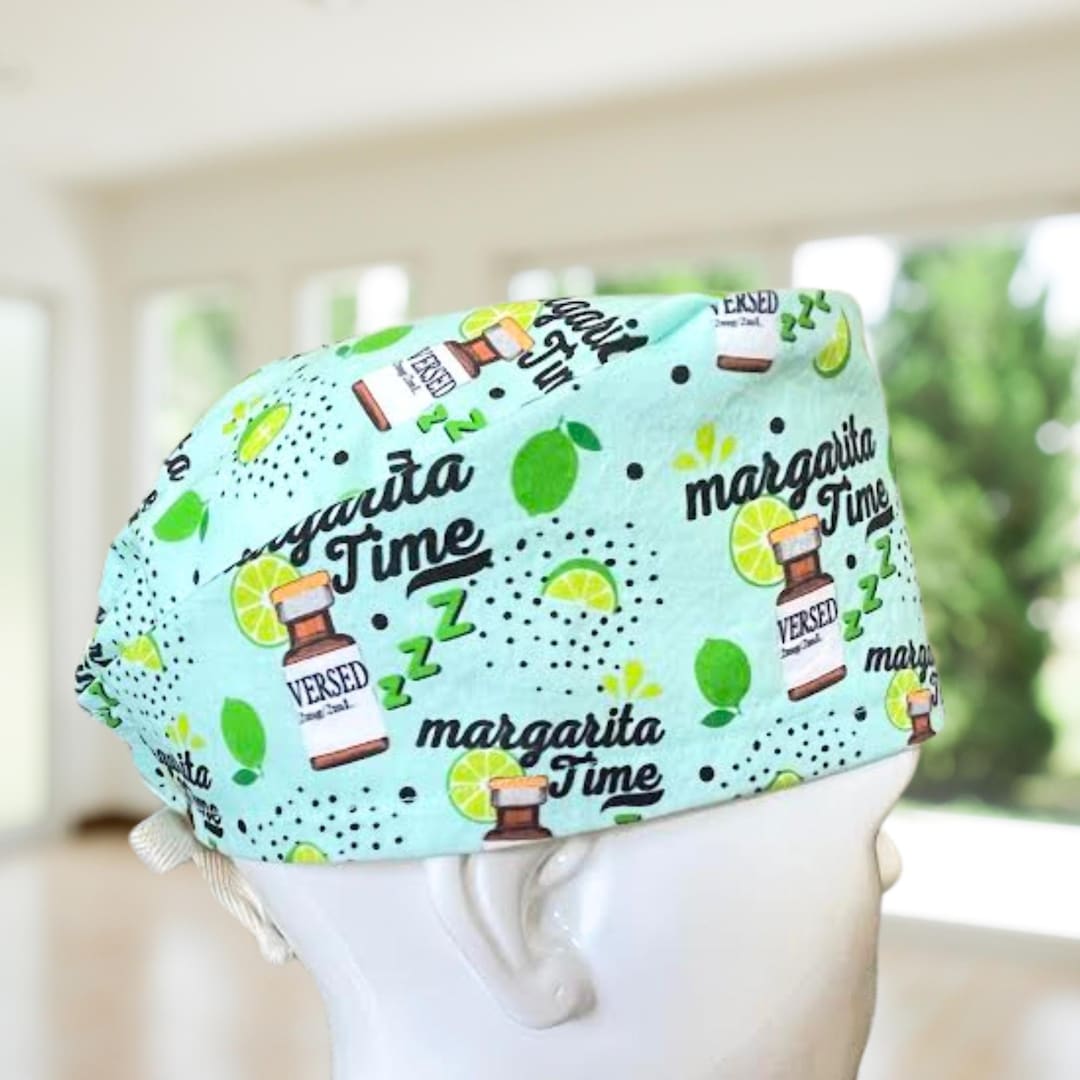 Margarita Time Scrub Cap: Modern Unisex Nurse Hat - Etsy
