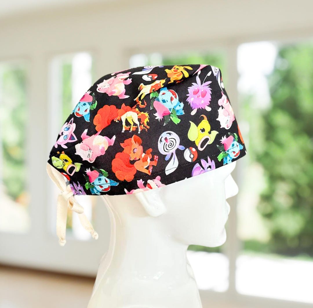 Jigglypuff & Vaporeon Pokemon ~ Surgical Cap, Scrub Cap, Unisex Scrub ...