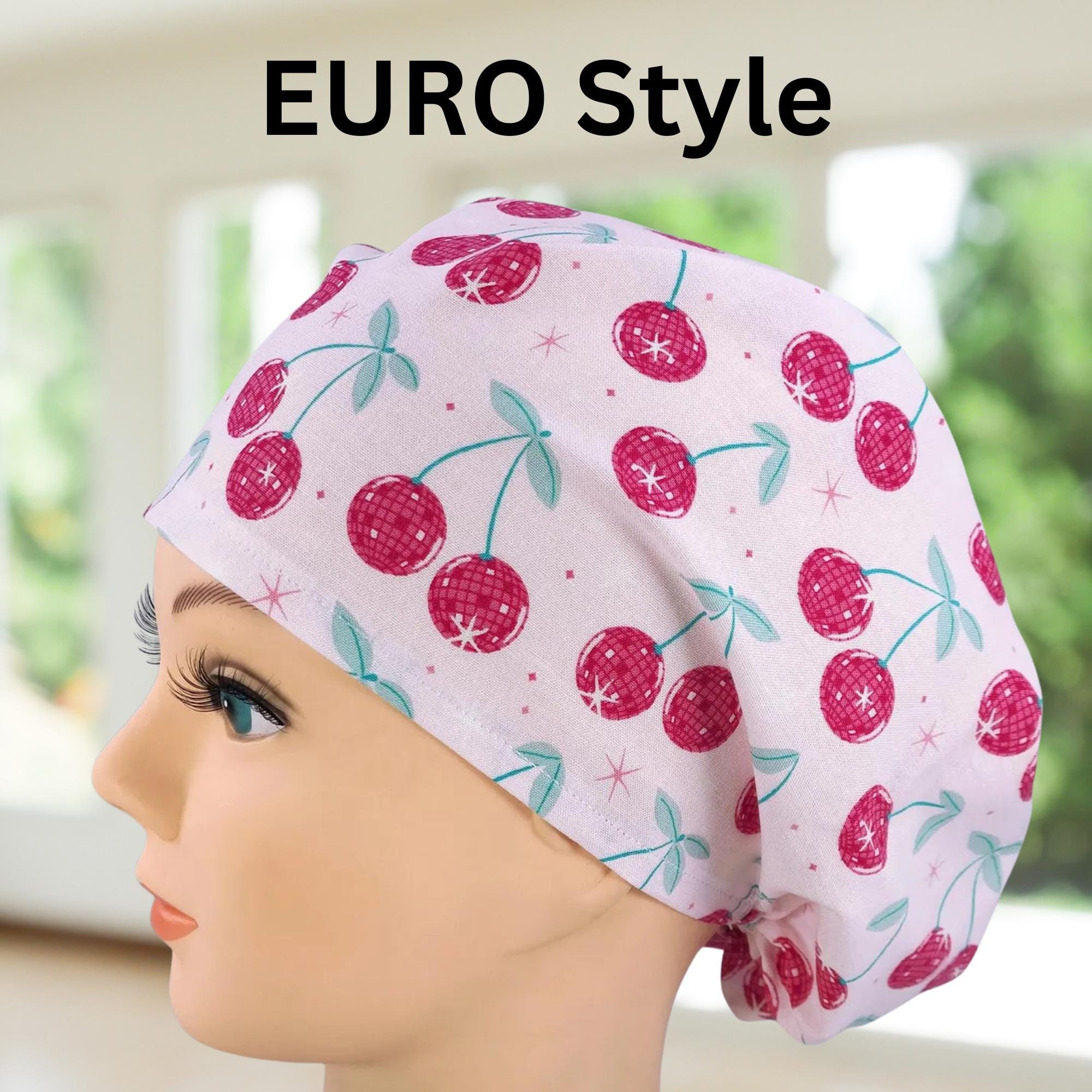 Disco Cherry Ponytail Scrub Cap, Women's Surgical Hat - Etsy