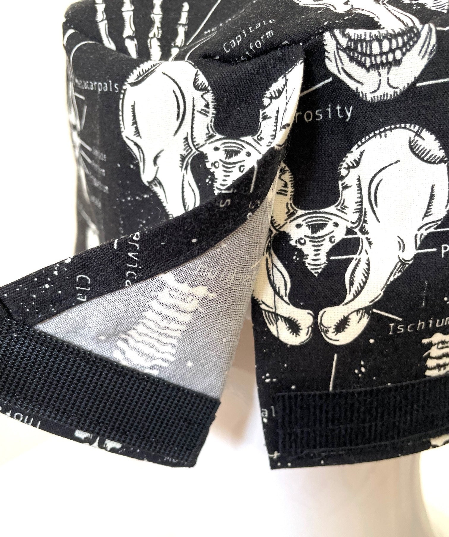 Velcro Closure Skeleton Scrub Hat, Surgical Cap, Chefs Cap, Skull Scrub ...