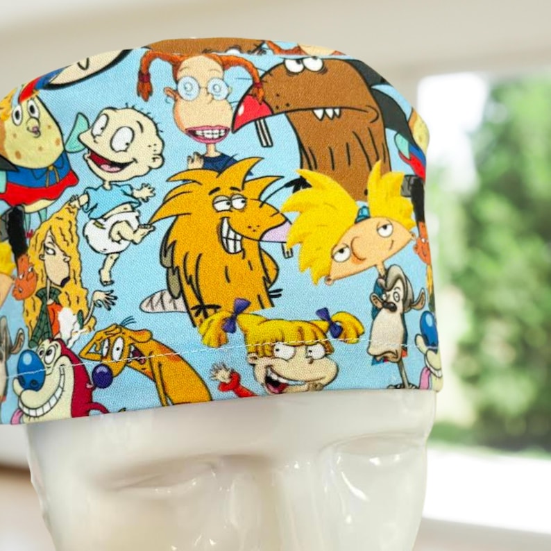 Medley Cartoon Scrub Cap~ Unisex Cotton Nurse Hat, CNA, NP, MD, Vet ...