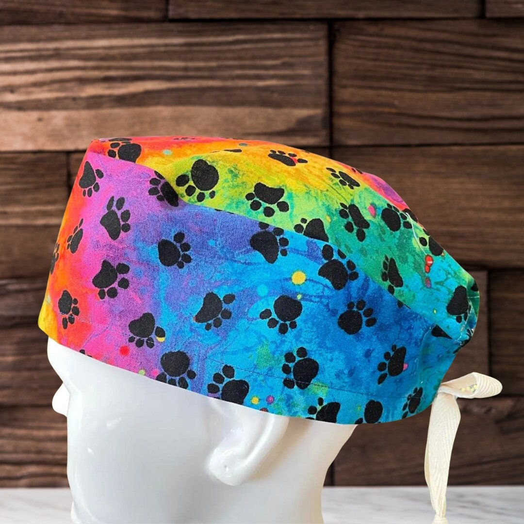 Premium PAW Unisex Euro or Modern Surgical Cap Healthcare Nurse Cap CNA ...