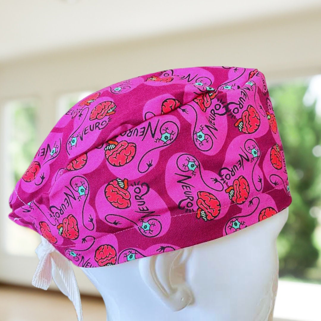 Colorful Neuro~ Surgical Cap| Scrub Cap| Unisex Scrub Cap| Nurse Cap ...