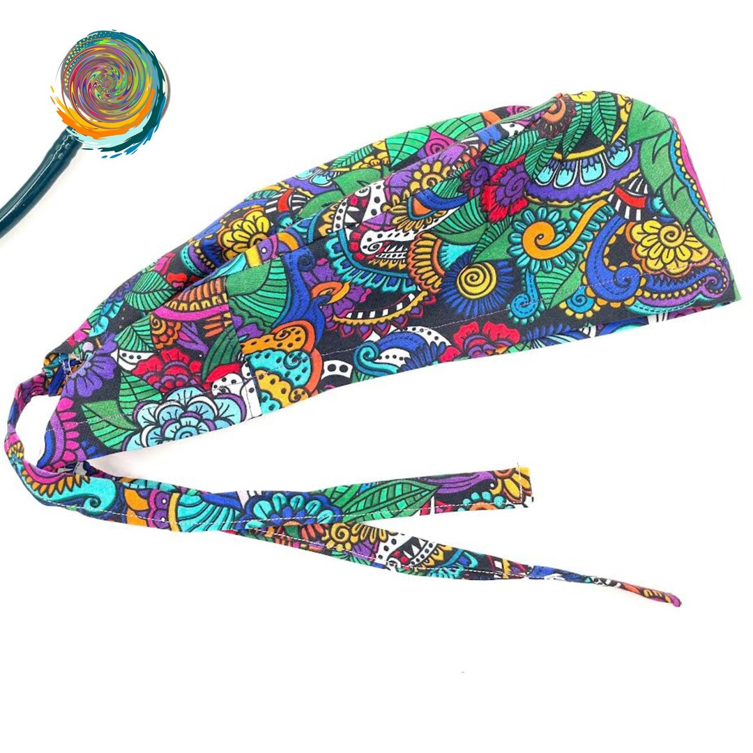 Colorful Surgical Cap Scrub Cap Unisex Scrub Cap Nurse Cap Womens Scrub ...