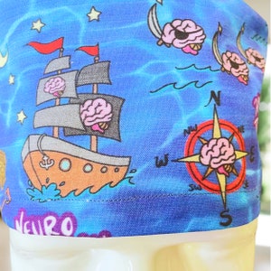 PREMIUM Neuro Treasures ~ Modern Scrub Cap, Nurse Cap, Scrub Hat, OR ...