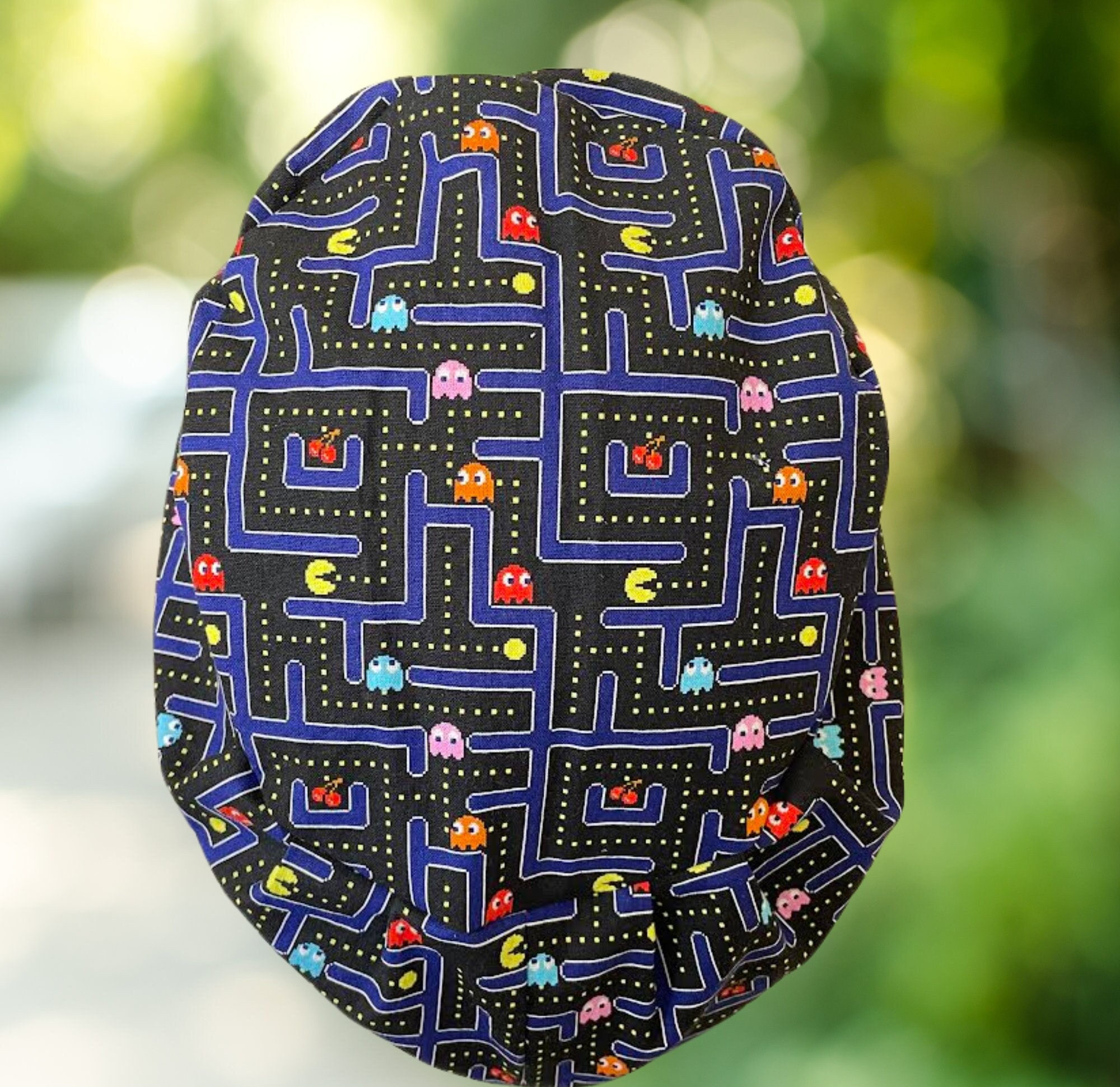 PREMIUM Pac Man Retro Game Euro Style Scrub Cap, Unisex Nurse Cap ...