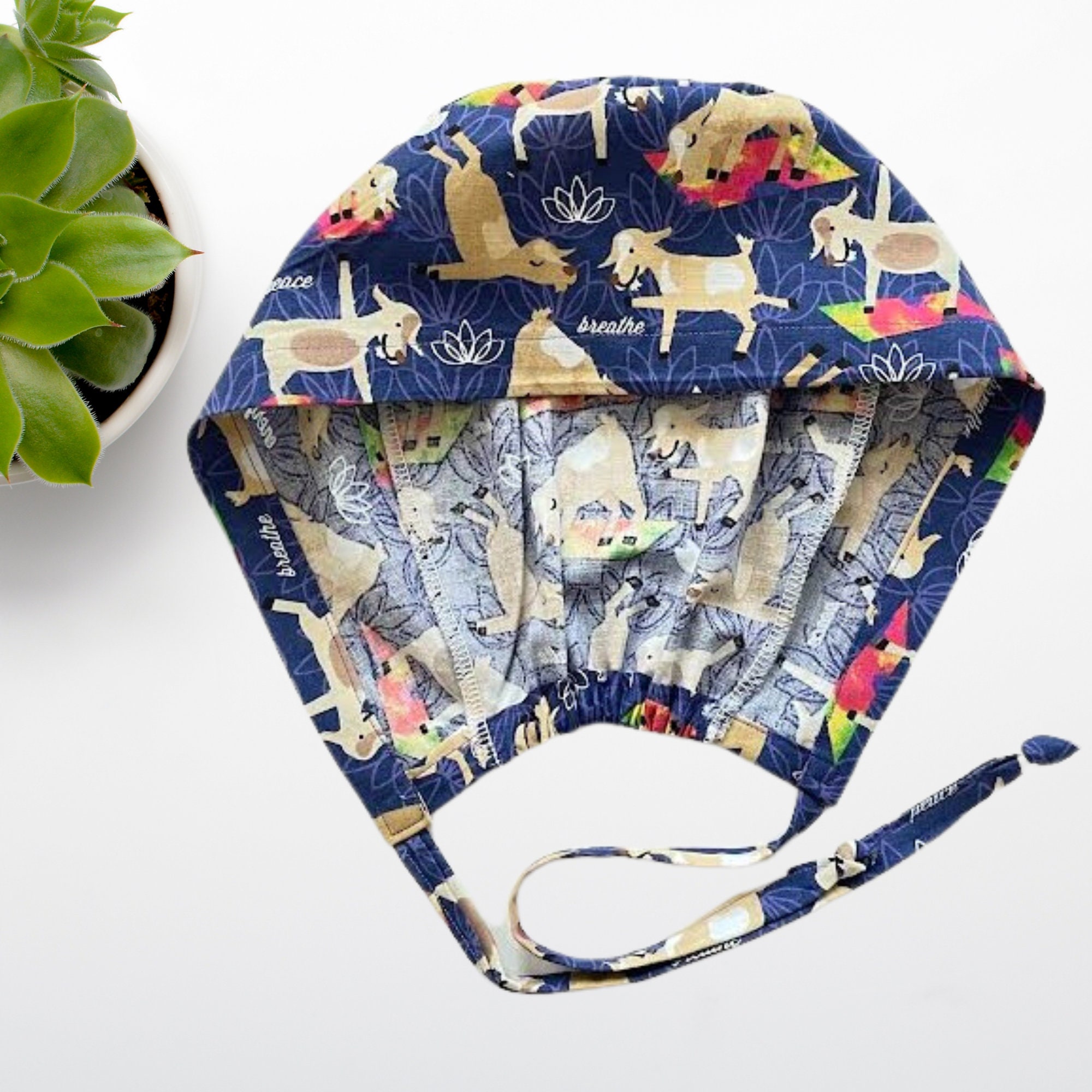 Yoga Goat Comic Scrub Cap, Nurse Cap, Scrub Hat OR Scrub Cap CRNA ...