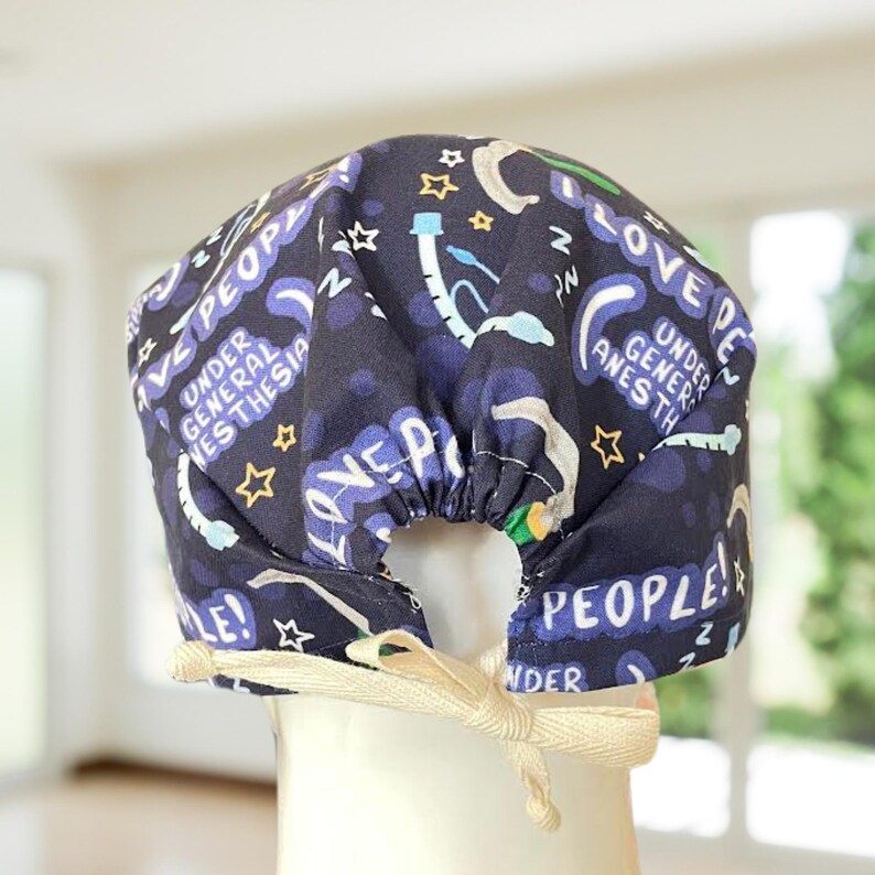 I Love People Under Anesthesia Scrub Cap: Modern Unisex Cotton Nurse ...