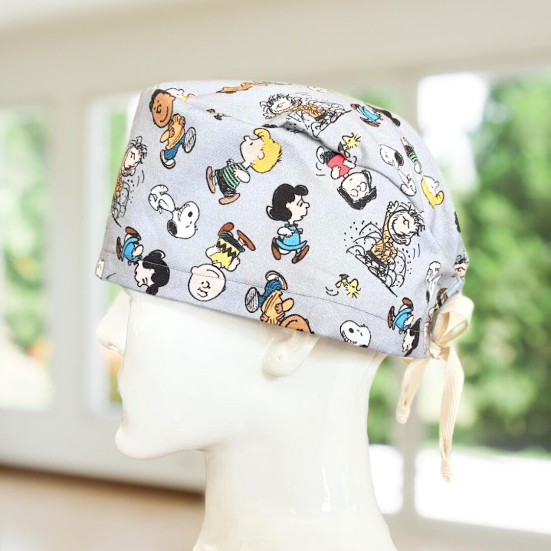 Peanuts Gang Scrub Cap: Unisex Cotton Nurse Hat - Etsy