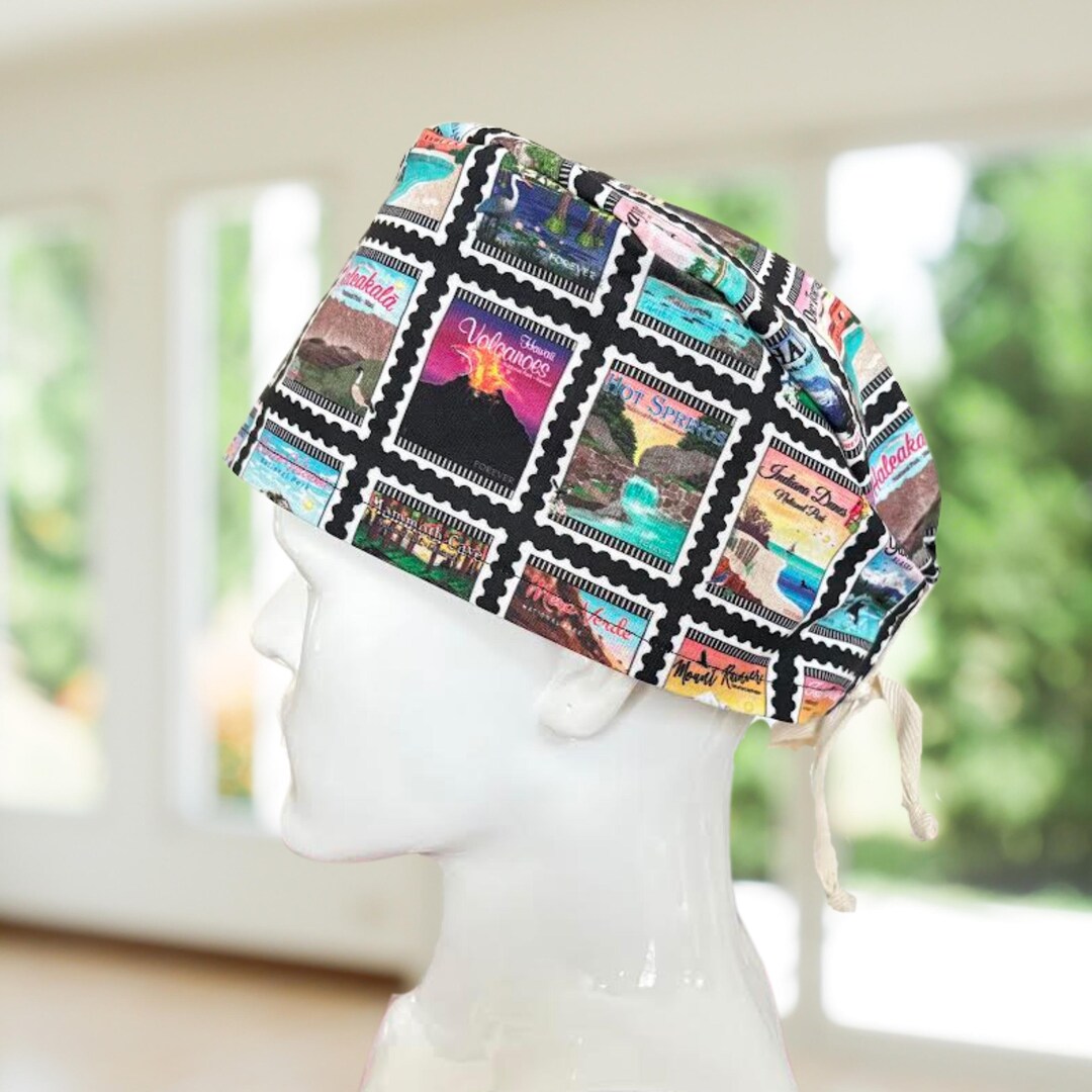 PREMIUM National Parks II~ Euro or Modern Surgical Cap, Healthcare ...