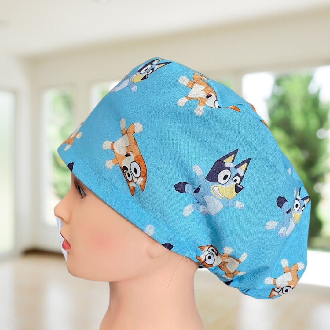 Bluey & Bingo Licensed Scrub Cap: Euro Style Cotton Nurse Hat - Etsy