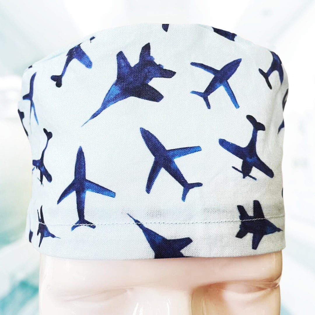 PREMIUM Airplanes Scrub Cap Scrub Hat OR Scrub Cap CRNA Surgical Cap - Etsy