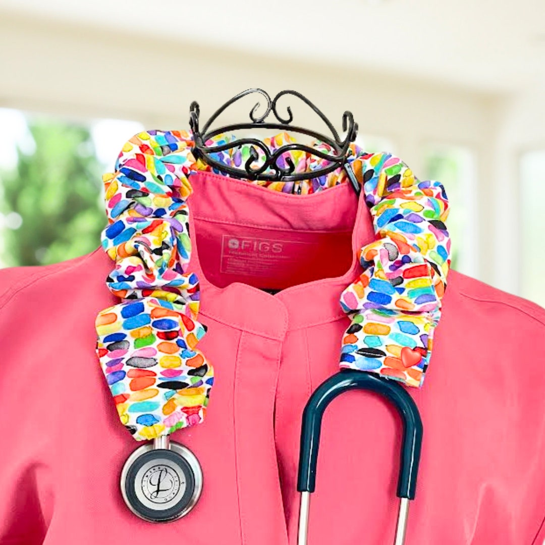 Watercolor Stethoscope Scrunchie: Universal Stethoscope Cover, Med Gift ...