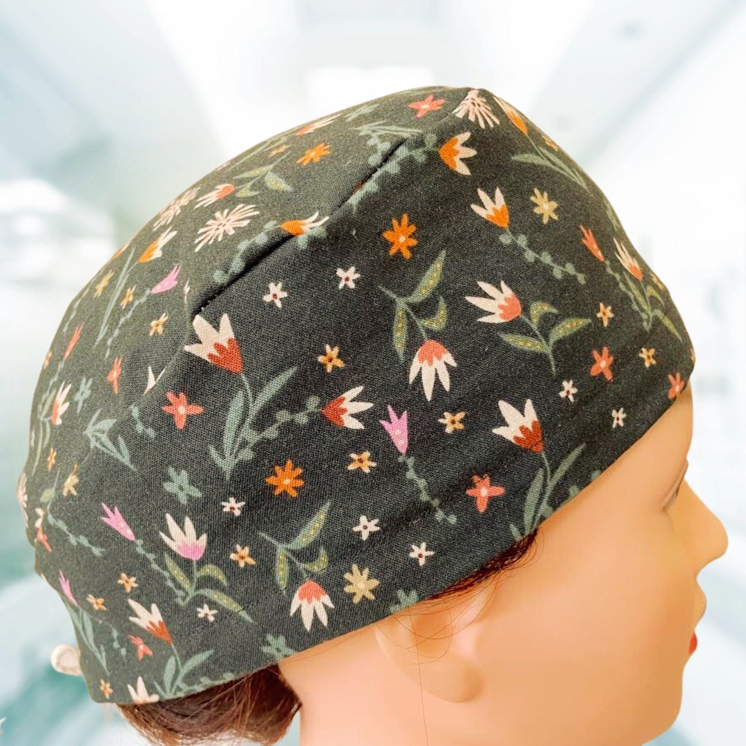 PREMIUM Fall Garden Surgical Cap Nurse Cap Scrub Hat OR - Etsy
