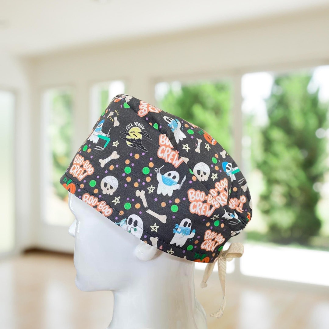 PREMIUM Boo-boo Crew ~ Modern Scrub Cap, Nurse Cap, Scrub Hat, OR Scrub ...