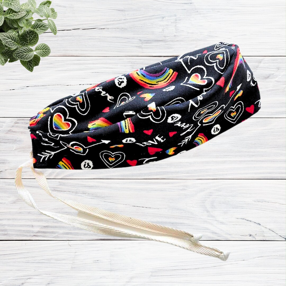 LOVE Modern Scrub Cap, Nurse Cap, Scrub Hat, OR Scrub Cap, CRNA ...
