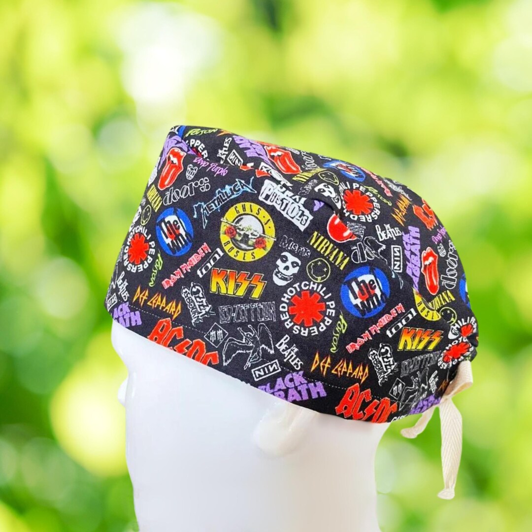 Rock Bands Unisex Surgical Scrub Cap: Healthcare, Nurse, Doctor, Vet - Etsy