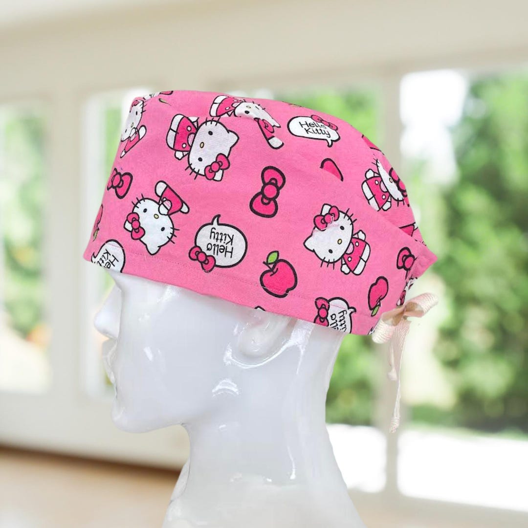 Hello Kitty Scrub Cap: Modern Cotton Nurse Hat - Etsy