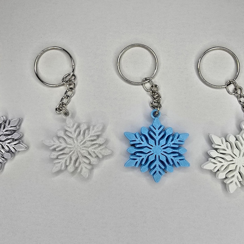 Snowflake Keychain - Etsy