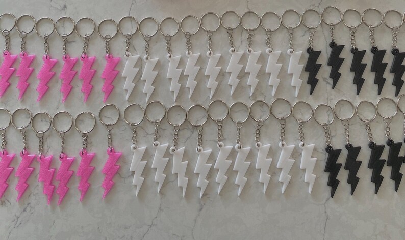 Lightning Bolt Keychain Bolt Keychain Symbol Keychain Bolt - Etsy