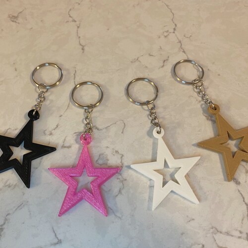 Star Keychain Star Space Keychain Keychain Car Accessory - Etsy