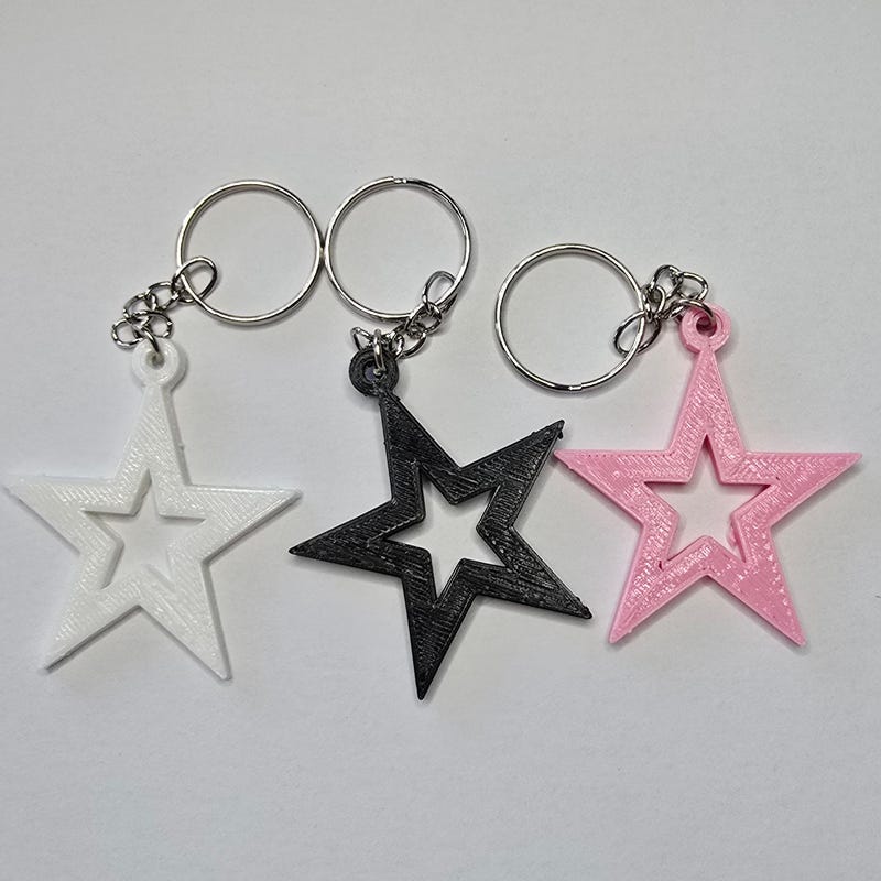 Star Keychain - Etsy