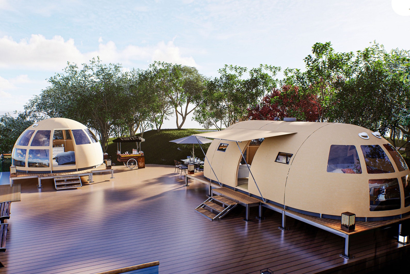 Artemis Pod/dome for Guest House / ADU / Glamping / Studio / Field ...