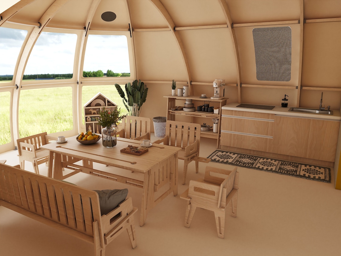 Artemis Pod/dome for Guest House / ADU / Glamping / Studio / Field ...