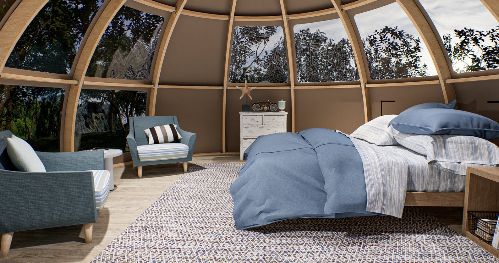 Artemis Pod/dome for Guest House / ADU / Glamping / Studio / Field ...