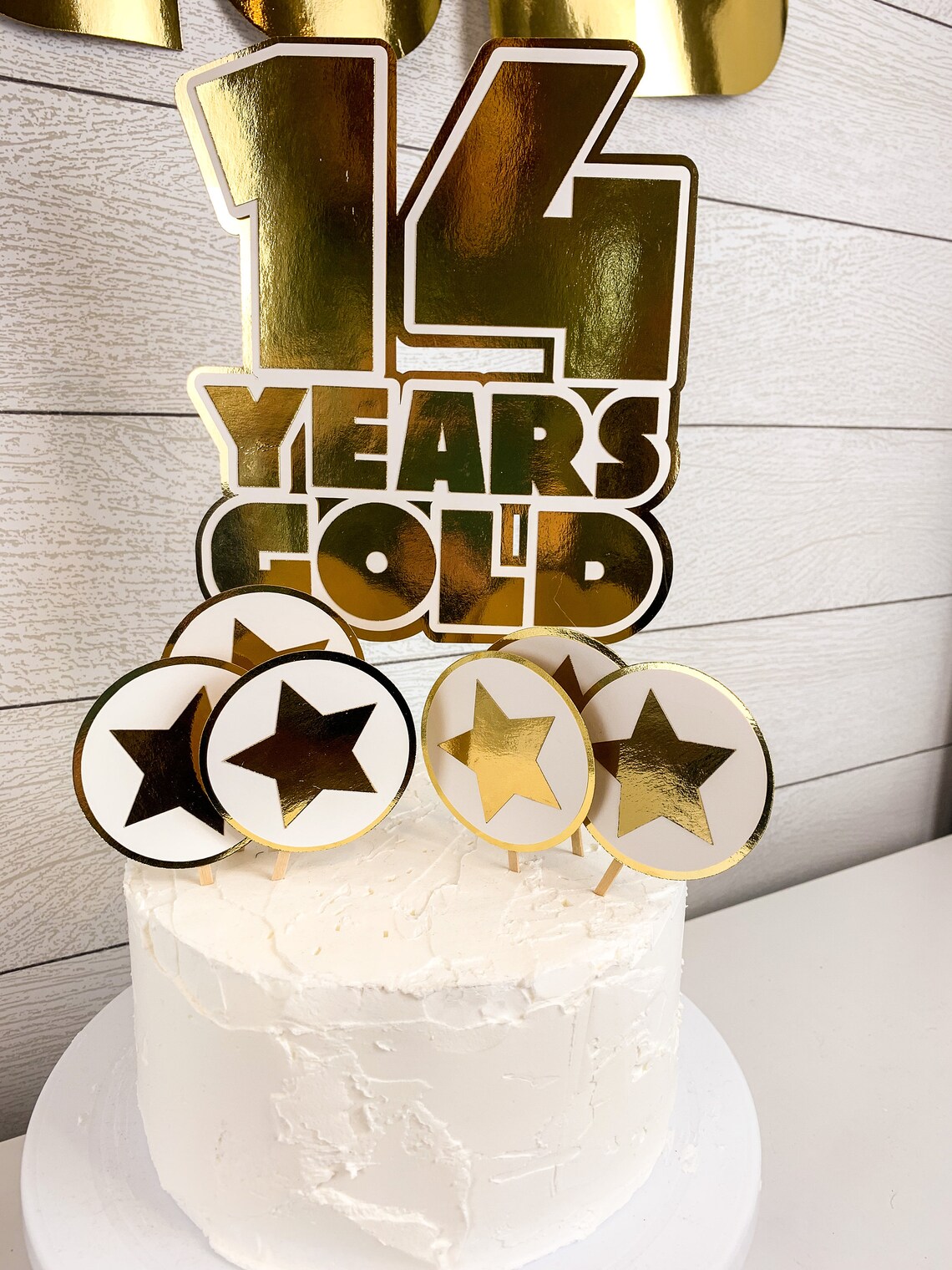 Golden Birthday Cake Topper Birthday Party Decor Custom - Etsy