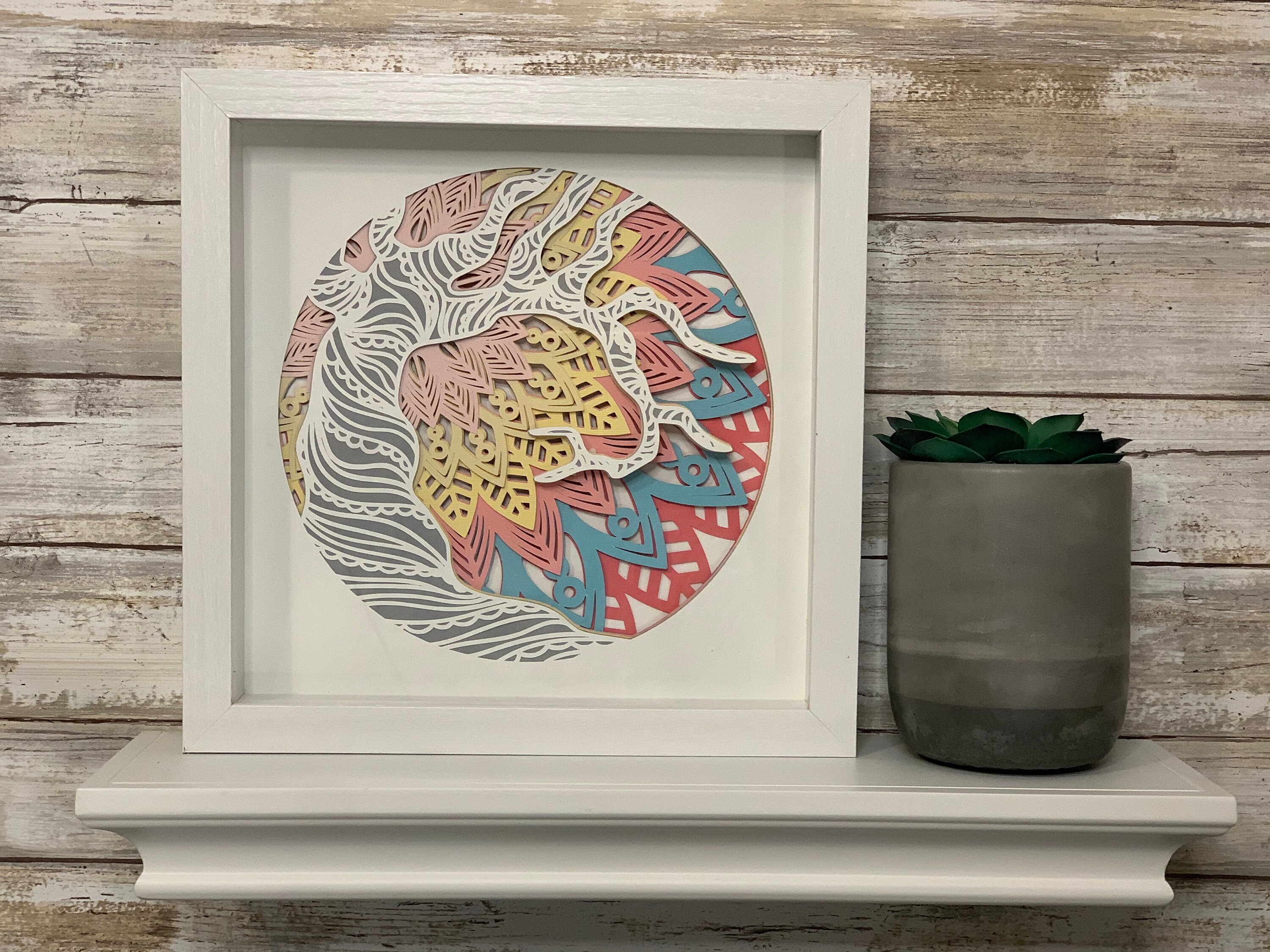 3D Layered Design Tree Mandala Shadow Box Seasons - Etsy