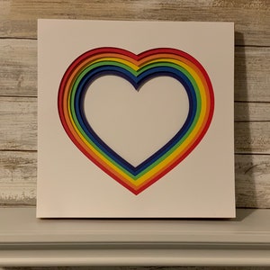 3D Layered Heart Layered Paper Design Shadow Box - Etsy