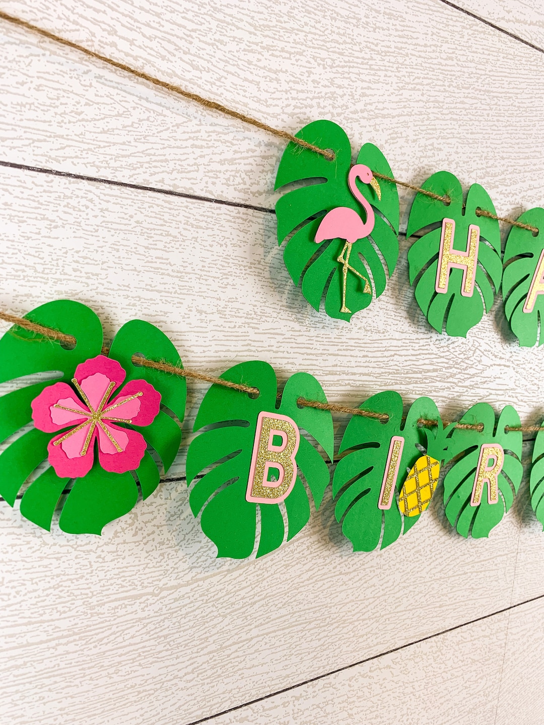 Luau Party Birthday Banner Luau Party Decorations Beach Banner Tropical ...