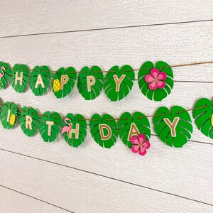 Luau Party Birthday Banner Luau Party Decorations Beach Banner Tropical ...