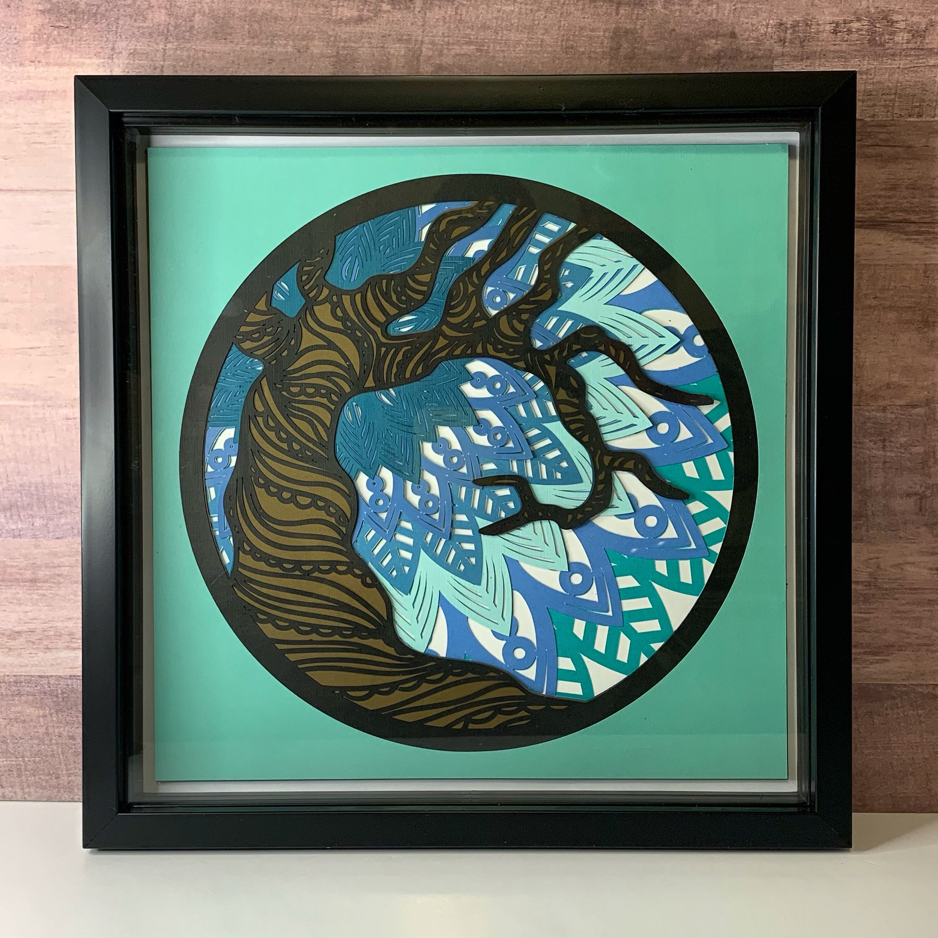 3D Layered Design Tree Mandala Shadow Box Seasons - Etsy