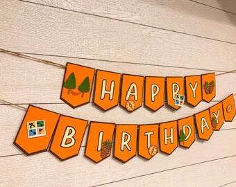 Nature Happy Birthday Banner - Etsy