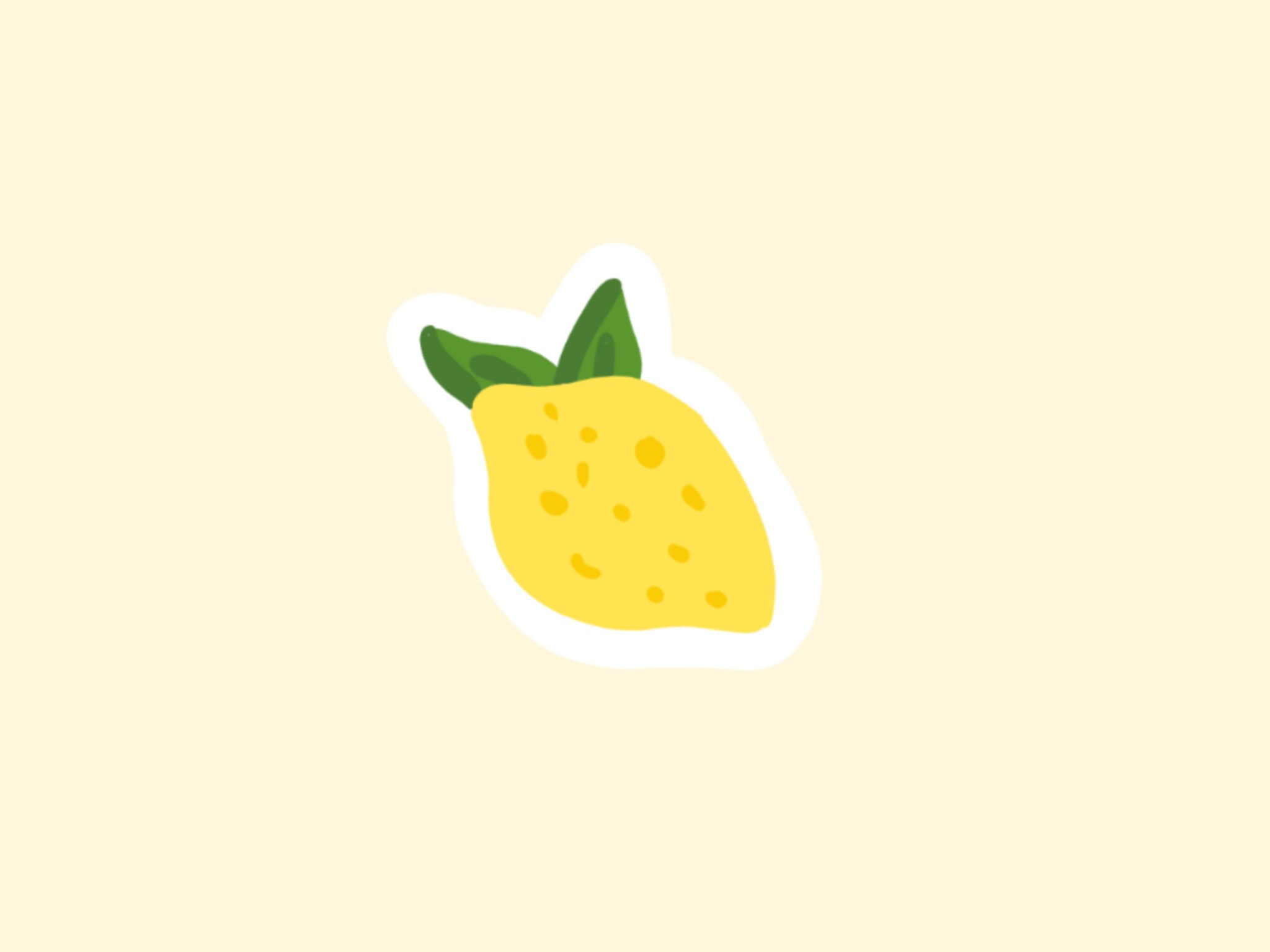 Aesthetic Cute Summer Lemon Sticker - Etsy UK