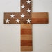 Tri-color Stained Wooden Stars and Stripes Patriotic Cross - Etsy