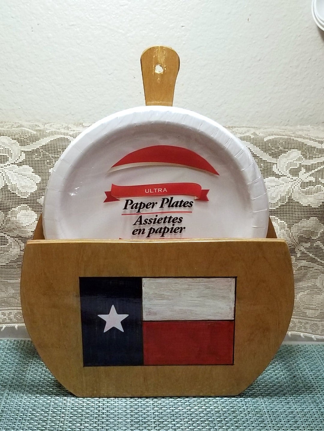 Paper Plate Holder Texas Stage Flag - Etsy