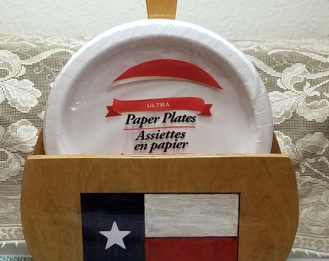 Paper Plate Holder Texas Stage Flag - Etsy