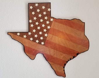 Texas Plaque State Stars and Stripes Wooden Wall Plaque - Etsy
