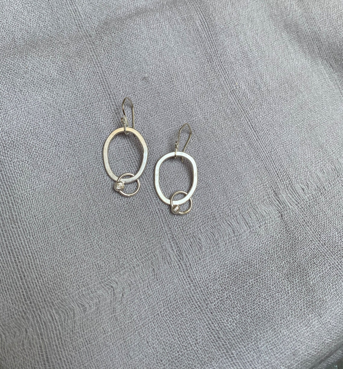 Hand-crafted Sterling Silver Dangling Earrings for Pierced Ears - Etsy