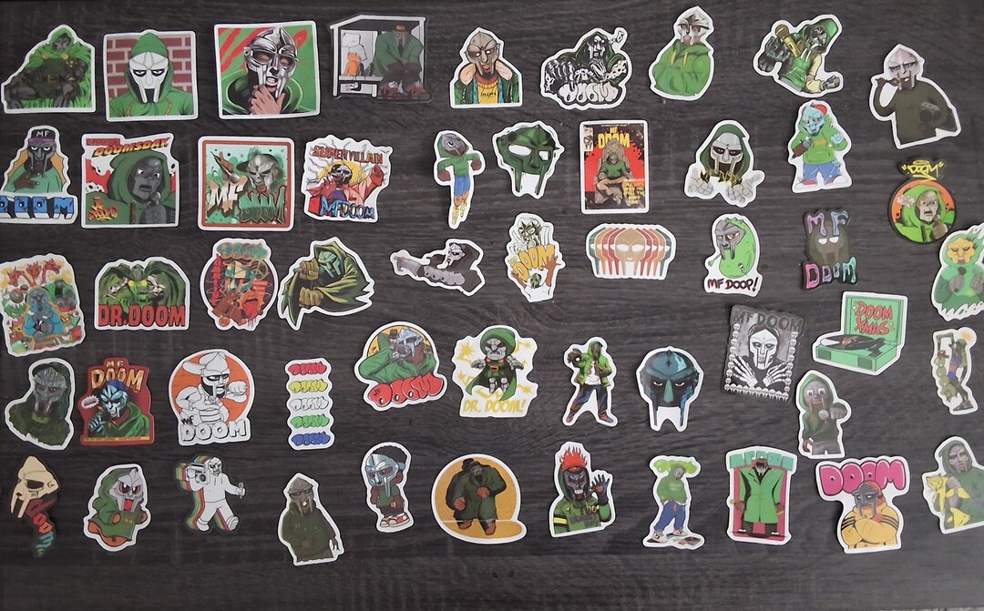 Hip Hop Rapper Mf Doom Stickers Singer Graffiti DIY Skateboard Phone ...