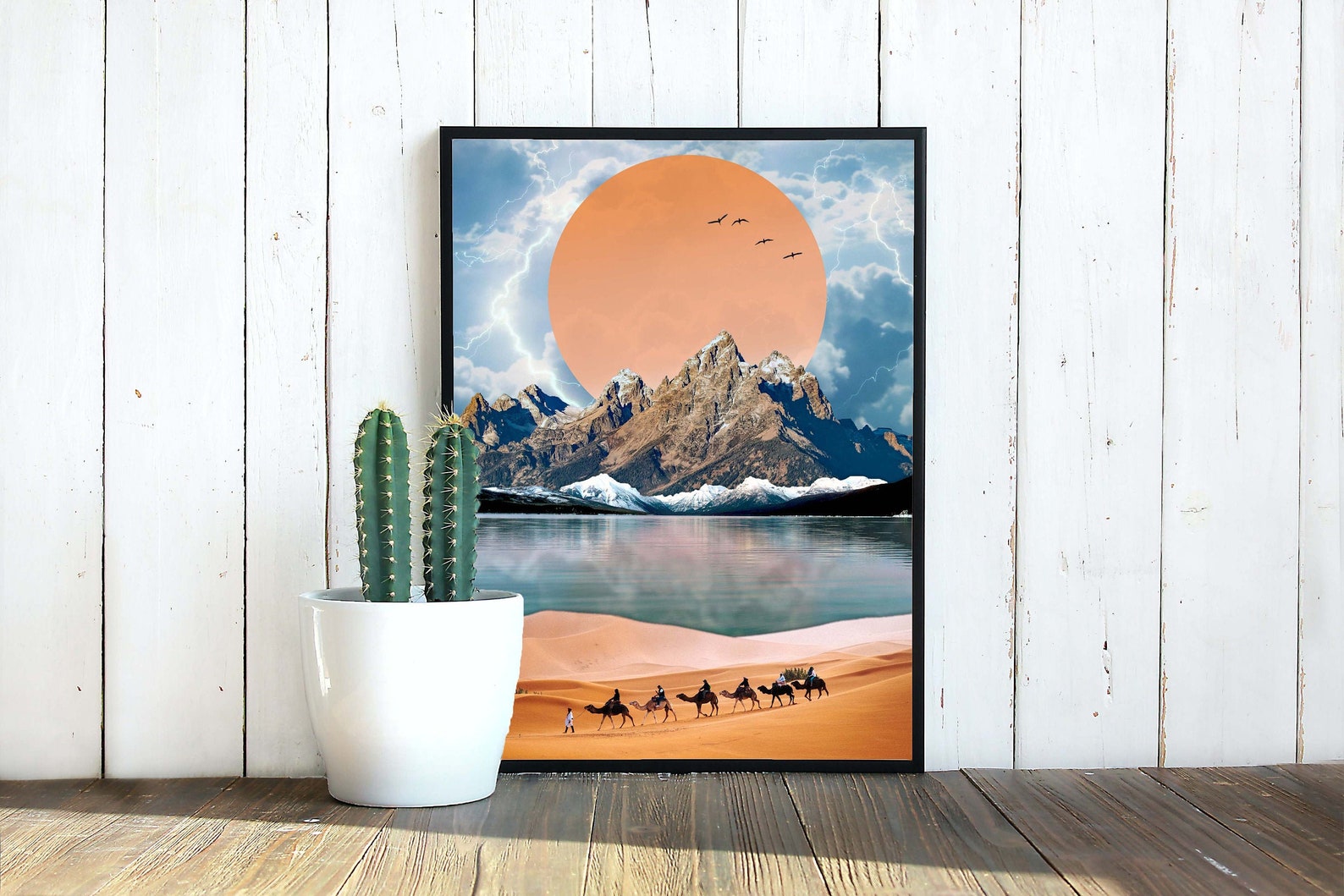 Surreal Desert Art Print: 'the Alchemist' Digital Collage - Etsy