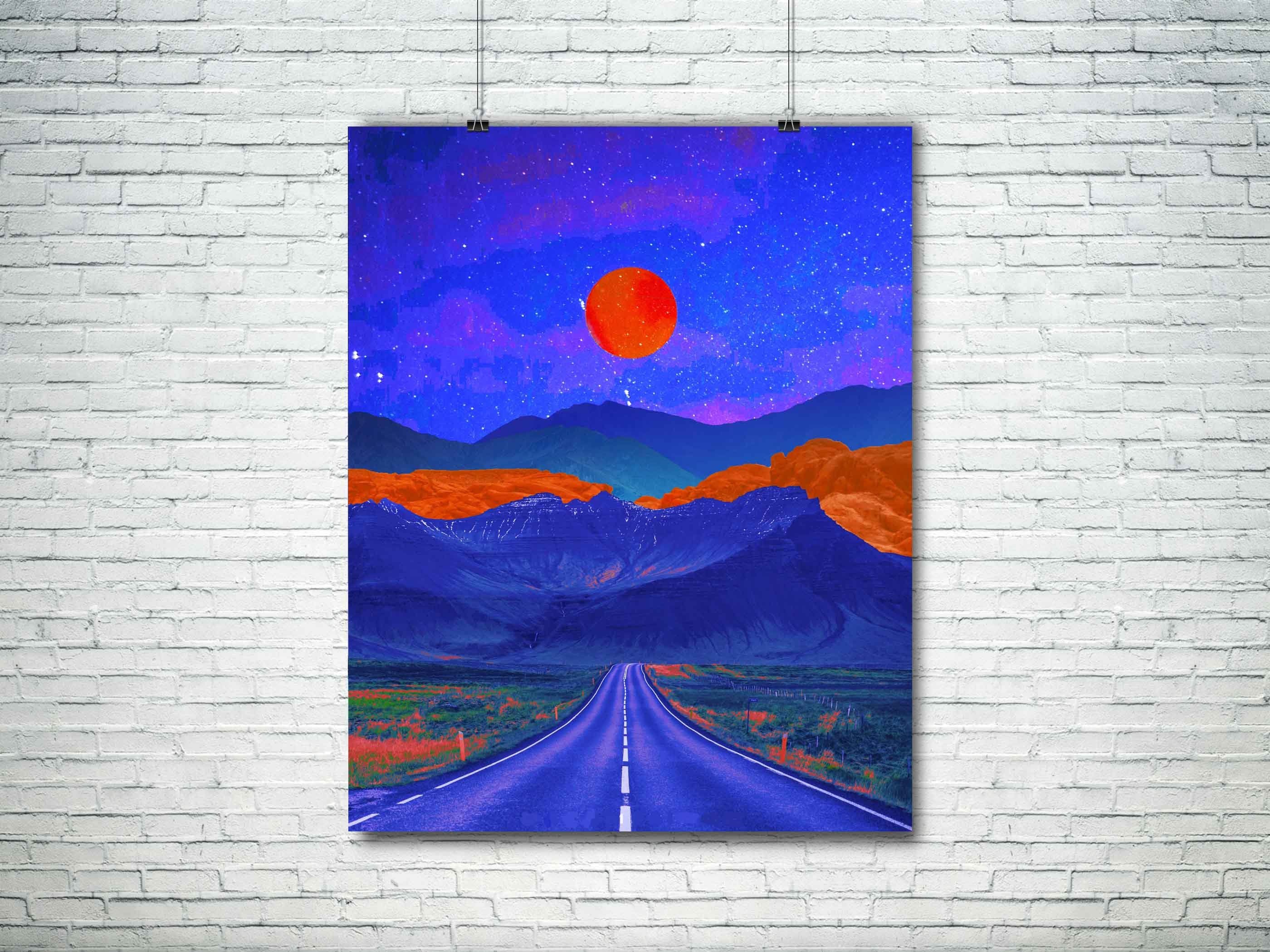 Road Trip Wall Art Travel Art Digital Collage Prints | Etsy